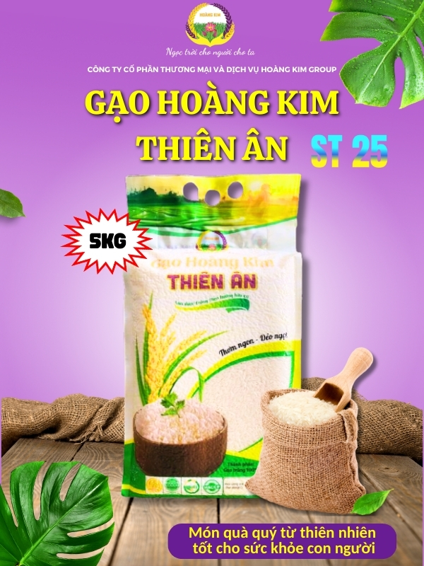 GẠO HOÀNG KIM THIÊN ÂN (5KG/TÚI) - Hệ thống bán lẻ Hoàng Kim Online